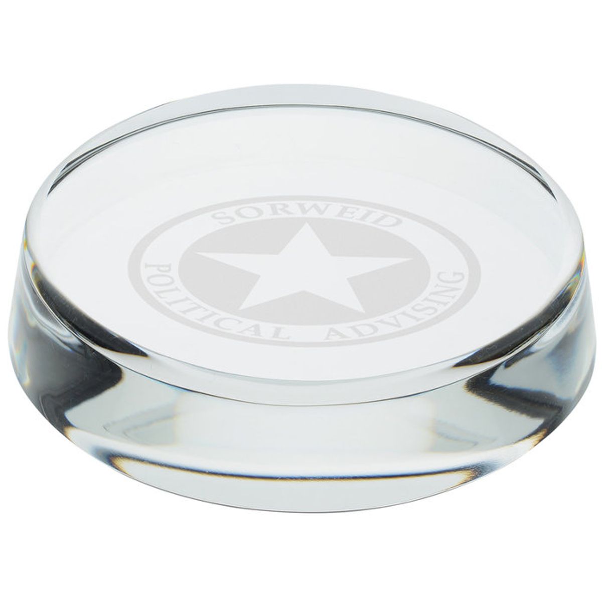 Round Crystal Paperweight | Order-card.com | SKU# 5433