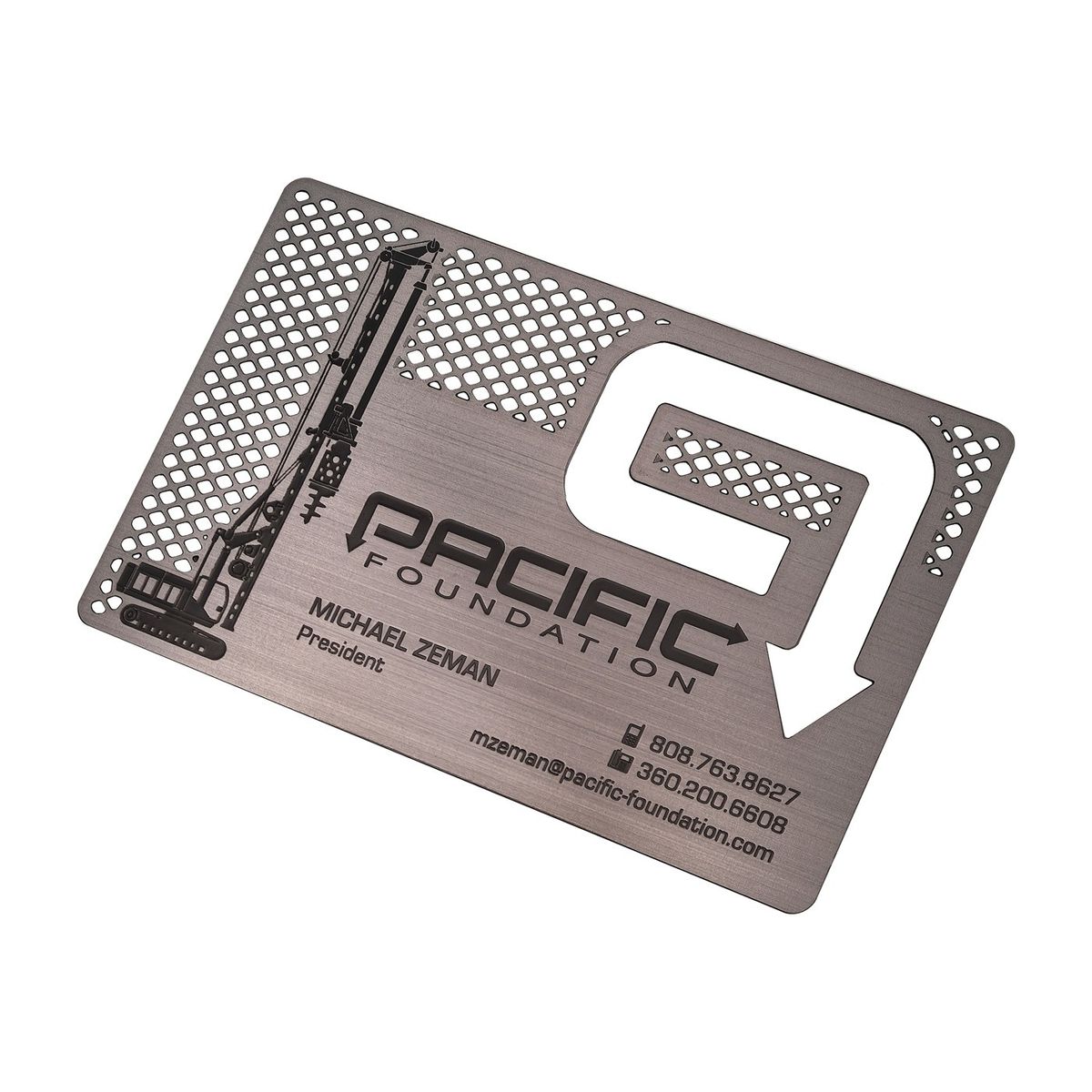 Brushed Metal Card | Order-card.com | SKU# 6193