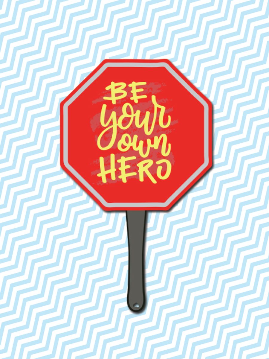 Stop Sign Hand Fans | Order-card.com | SKU# 353