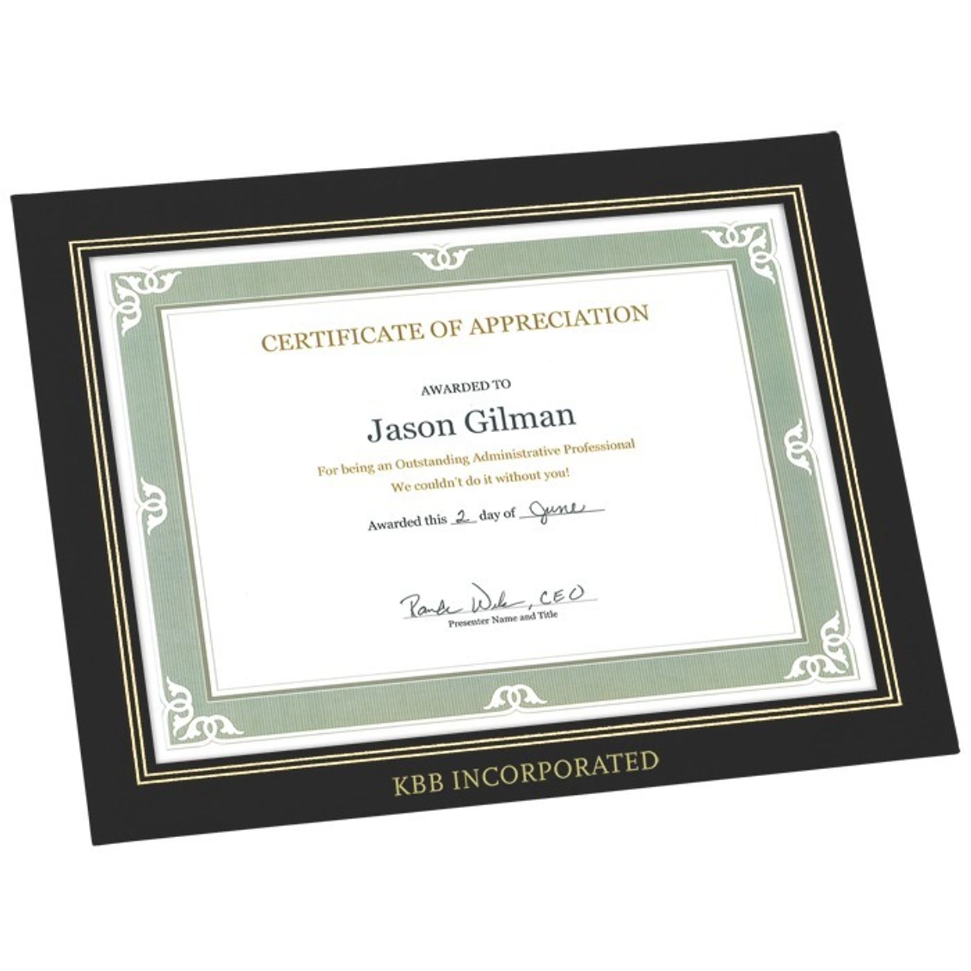 Certificate Frame - 8-1/2" x 11" | Order-card.com | SKU# 5305