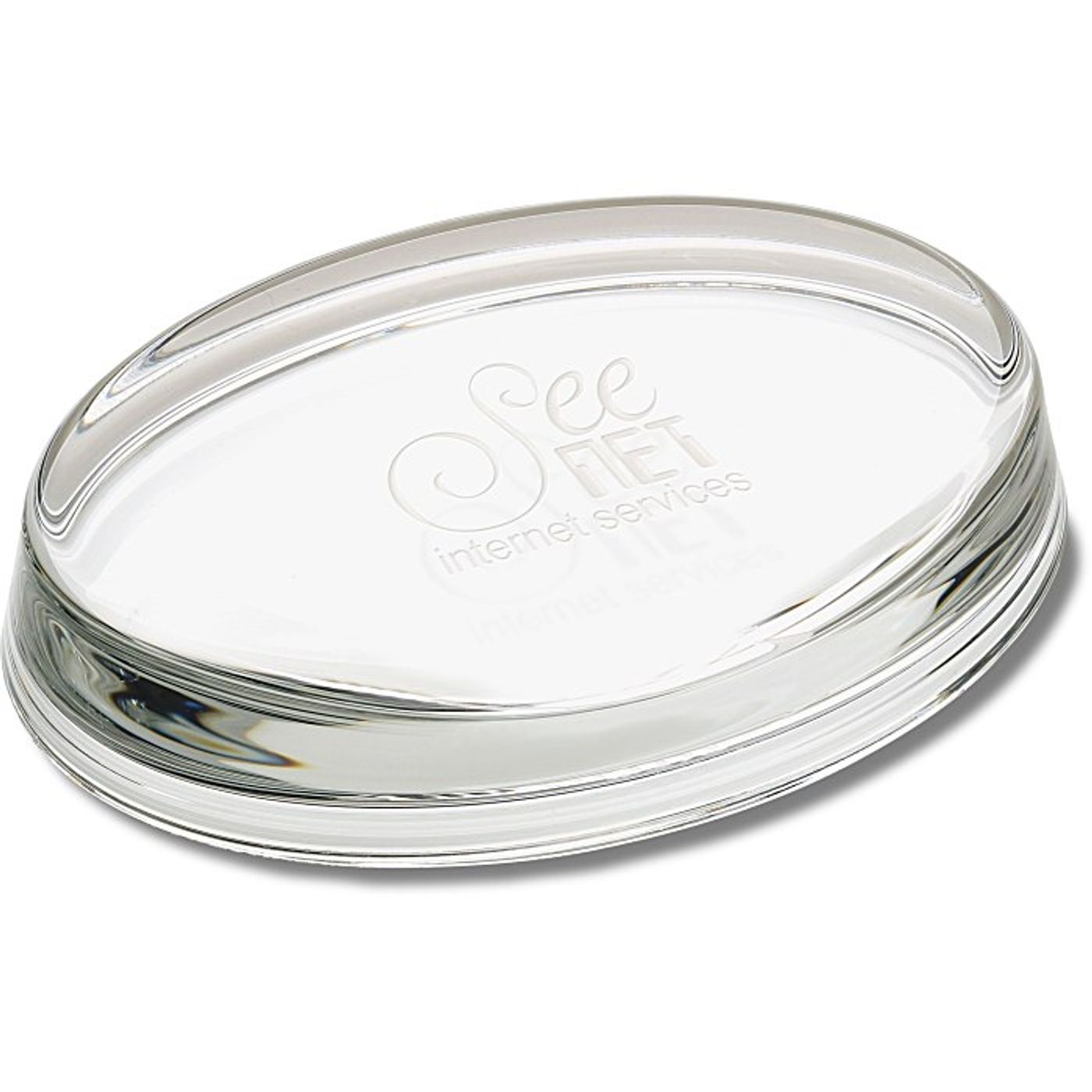 Oval Glass Paperweight | Order-card.com | SKU# 5409