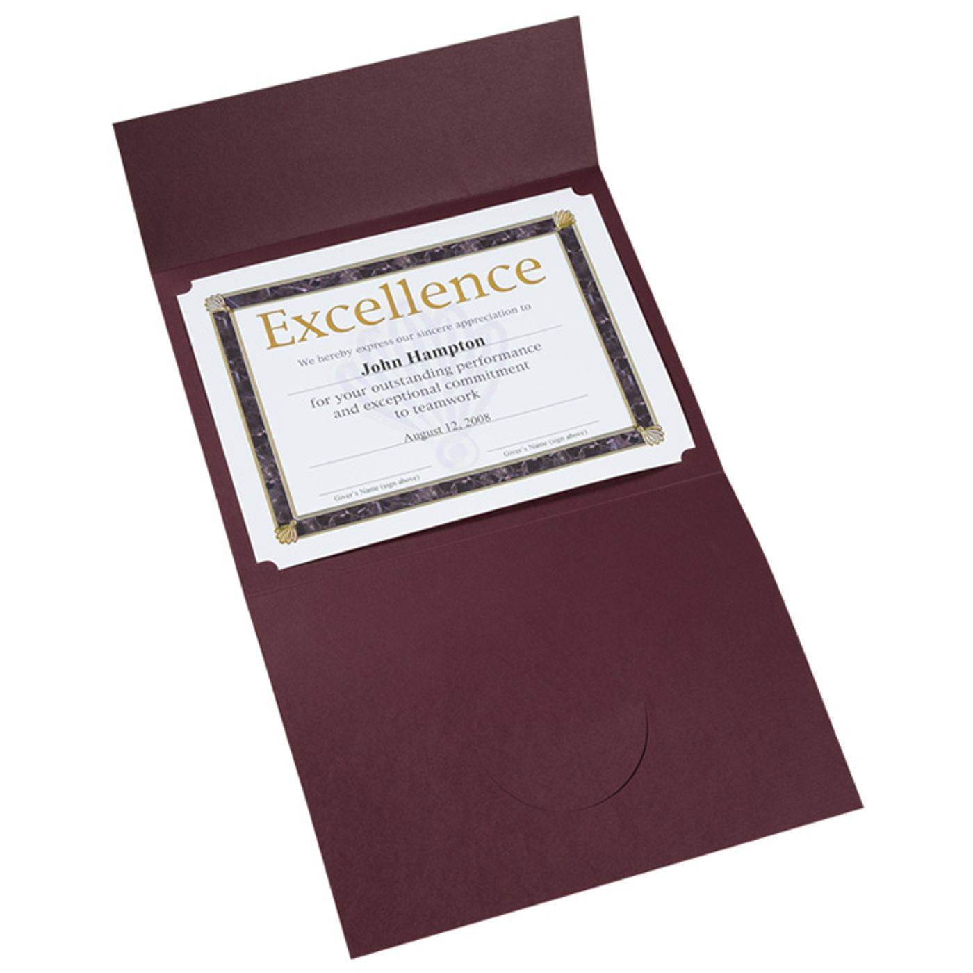 Tuck Flap Certificate Folder | Order-card.com | SKU# 5302