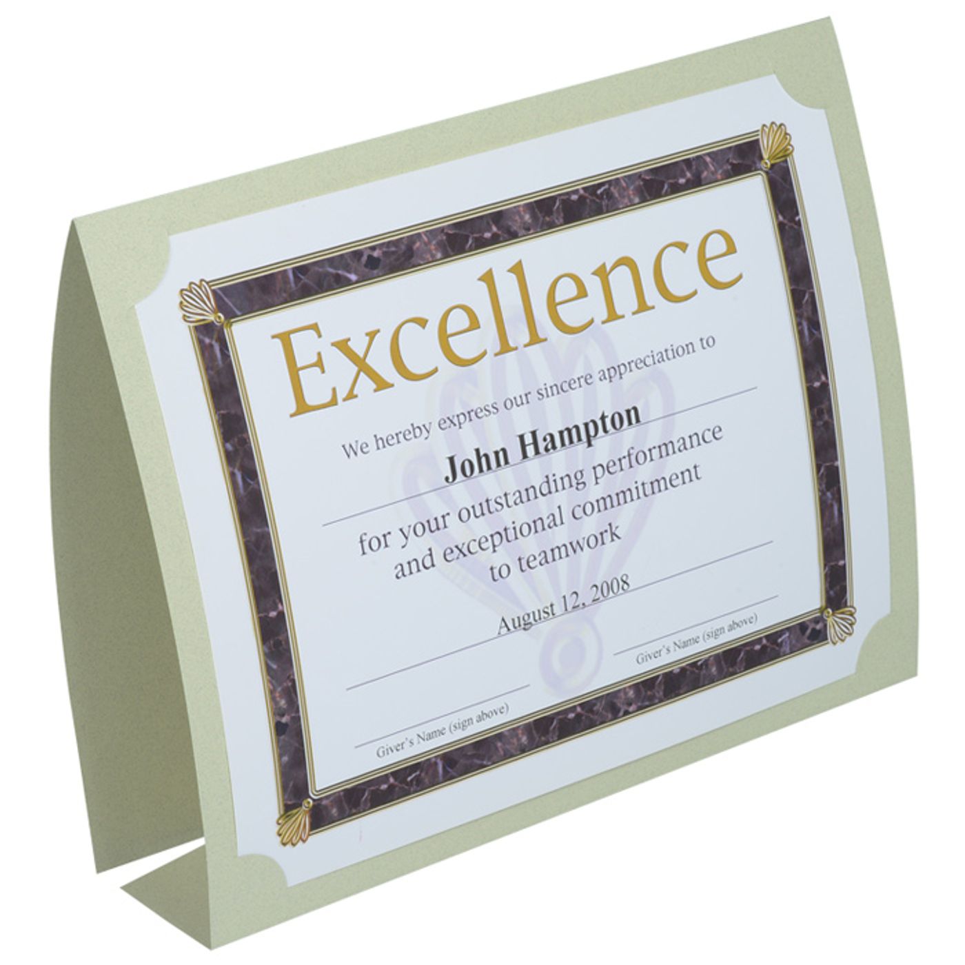 Portfolio Certificate Cover - Fiber | Order-card.com | SKU# 5323