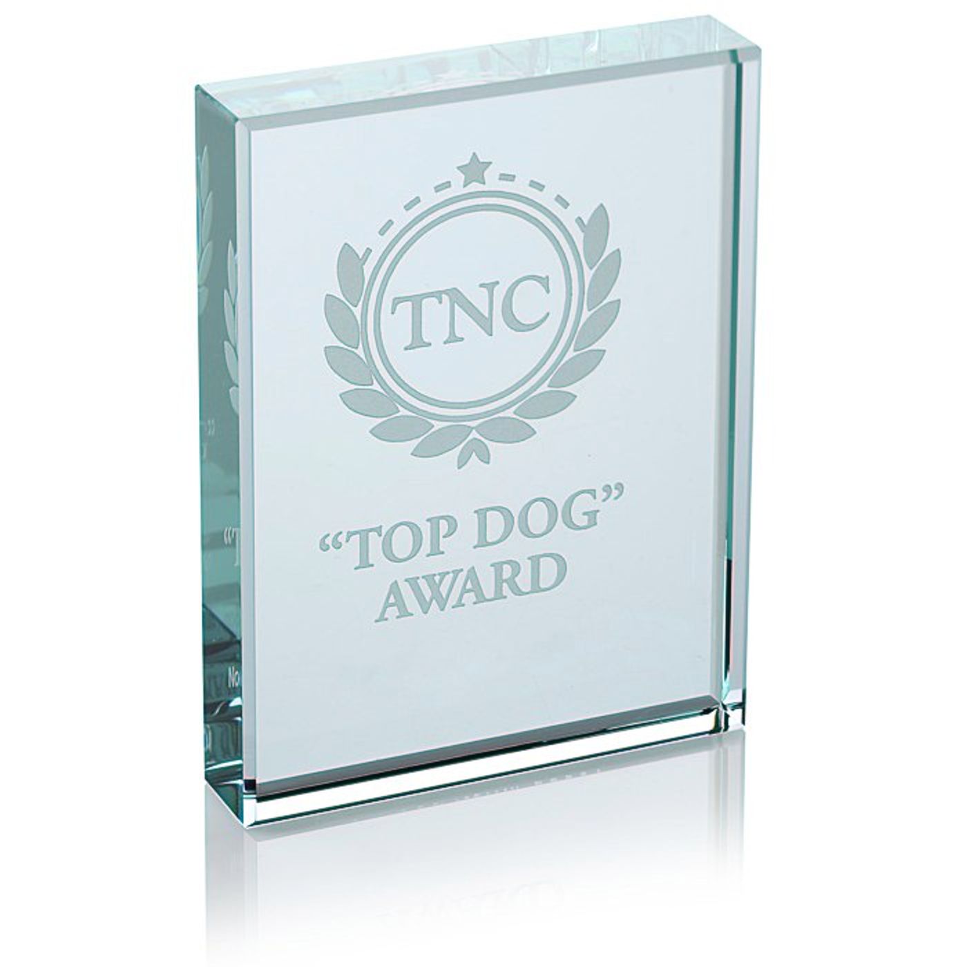 Jade Glass Paperweight - Vertical | Order-card.com | SKU# 5446