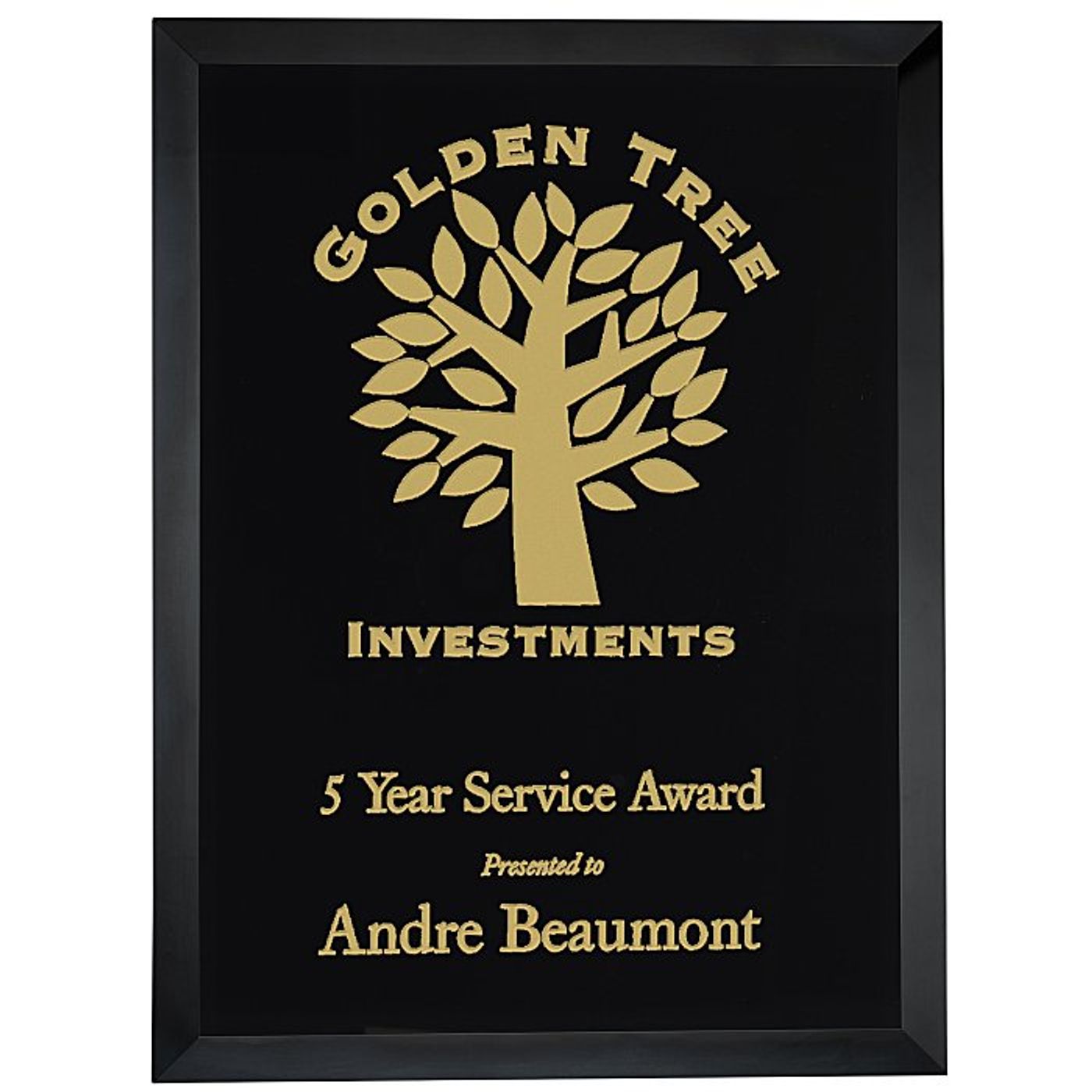 Black Glass Wall Plaque - 12" | Order-card.com | SKU# 5475